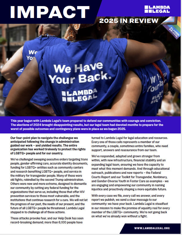 Impact Magazine-End of Year 2025 - Lambda Legal